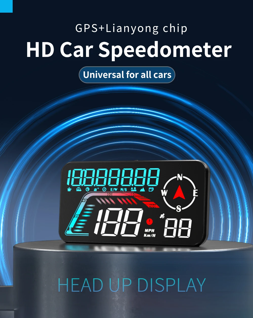 2024 G12 USB Plug and Play GPS HUD for All Cars - 2 Year Warranty