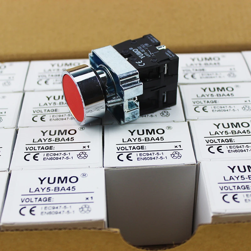 Zb2-ba45 Lay5-ba45 冲洗按钮弹簧返回 No + Nc 红色 - Buy 按钮开关，按钮开关，按钮开关 Product on ...