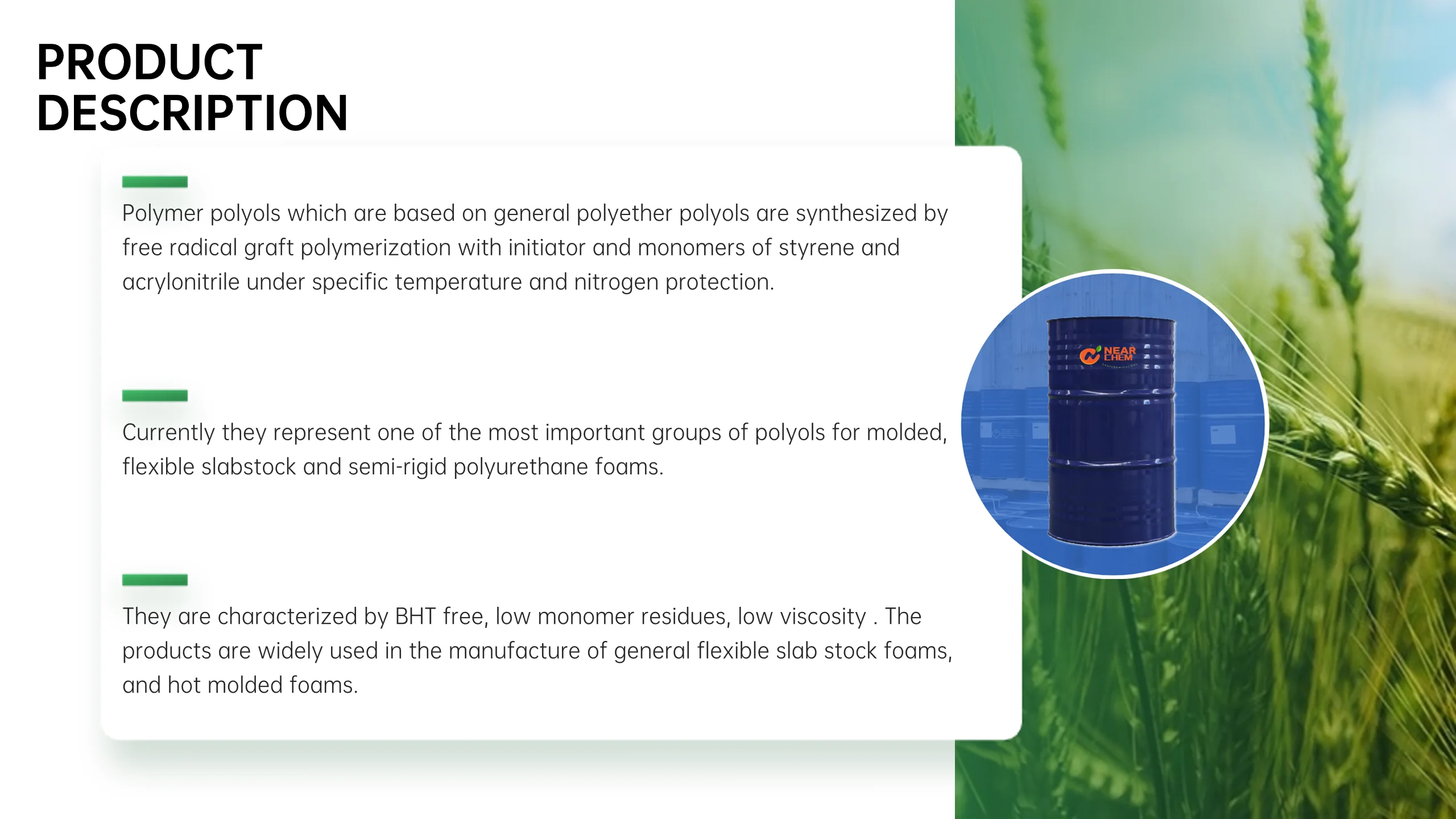 Polyether Polyol Polymer Polyol Polyether For Block Foam With High ...