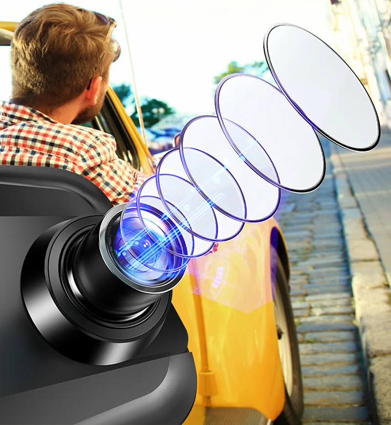 10" Touch Screen Mirror 1080p Dash Cam Car Dvr Mirror Ront And Rear ...