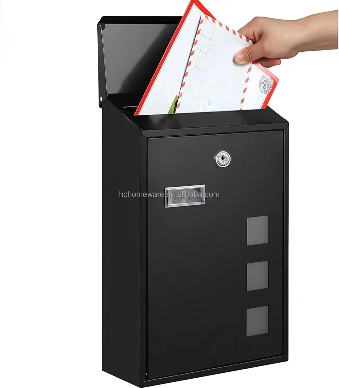 Outdoor Digital Smart Lock Wall Mounted Mailbox Metal Post Paper Modern ...