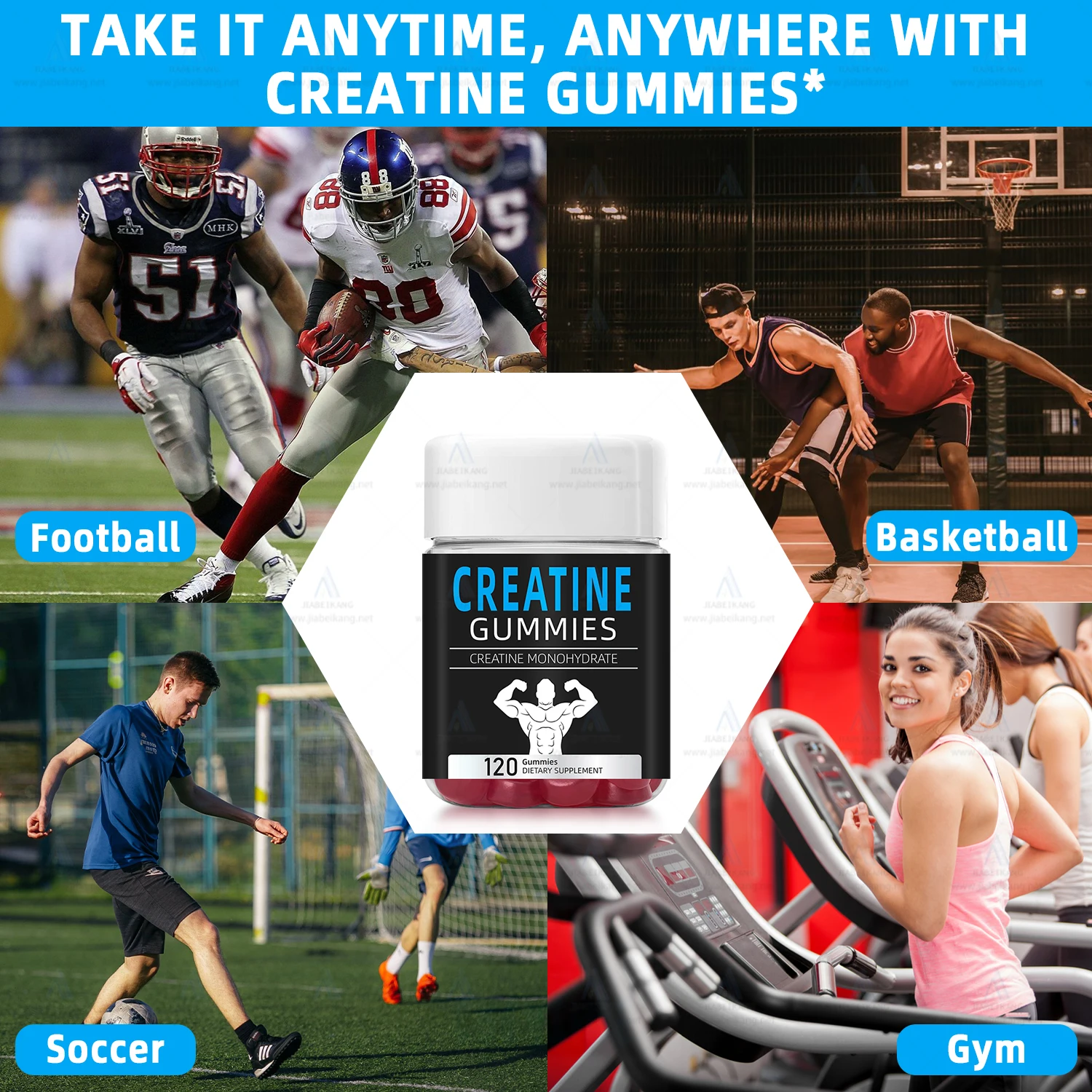 Customized Label Creatine Monohydrate Gummies Energy Body Shape ...