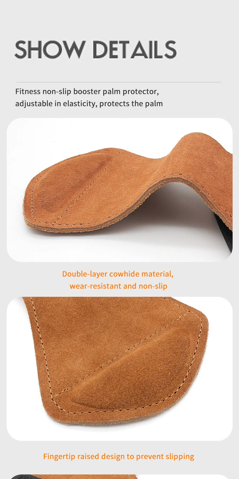 Workout Gymnastics Leather Gym Palm Protect Grip Cross Fitness Hand ...