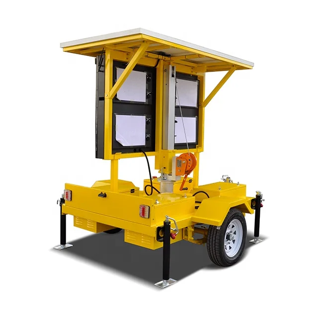 Solar LED Portable Variable Message Signs Mobile Screen Trailer Mounted ...