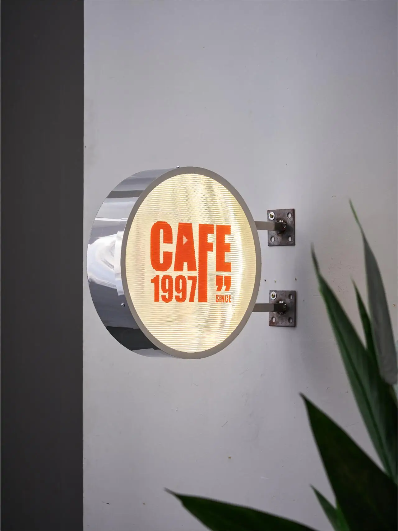 Custom Logo Advertising Round Lightbox Signage Outdoor Business Shop ...