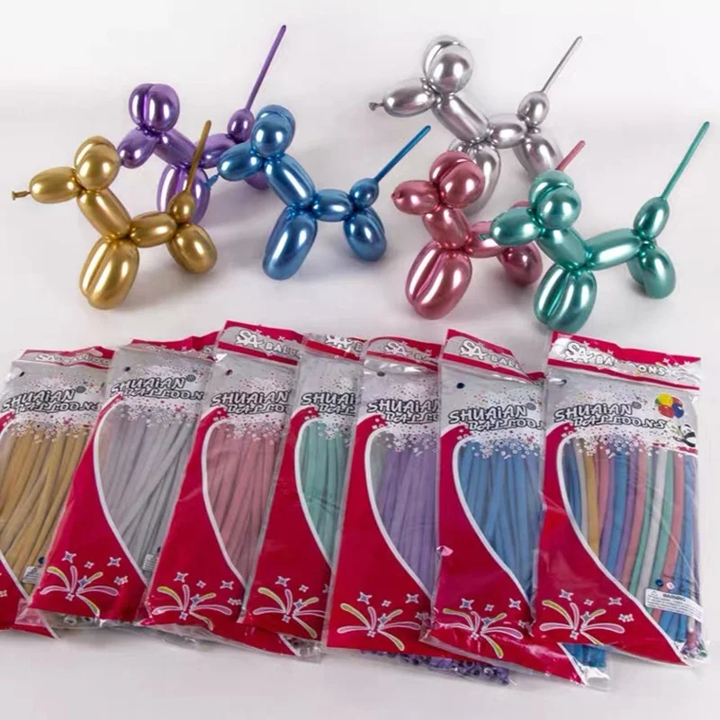 Shuaian Factory Wholesale Helium Chrome Metallic 260 Long Balloons ...
