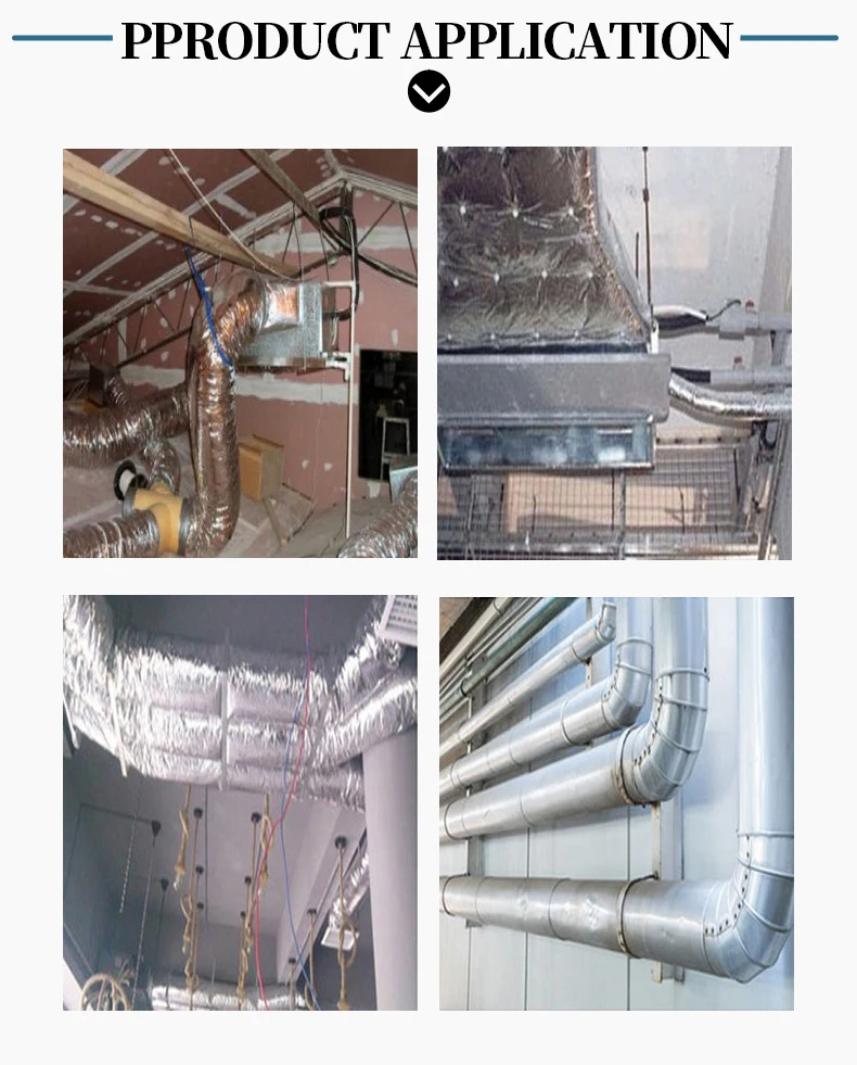 HVAC Ventilation Insulated Flexible Air Duct Aluminum Foil Exhaust Duct ...