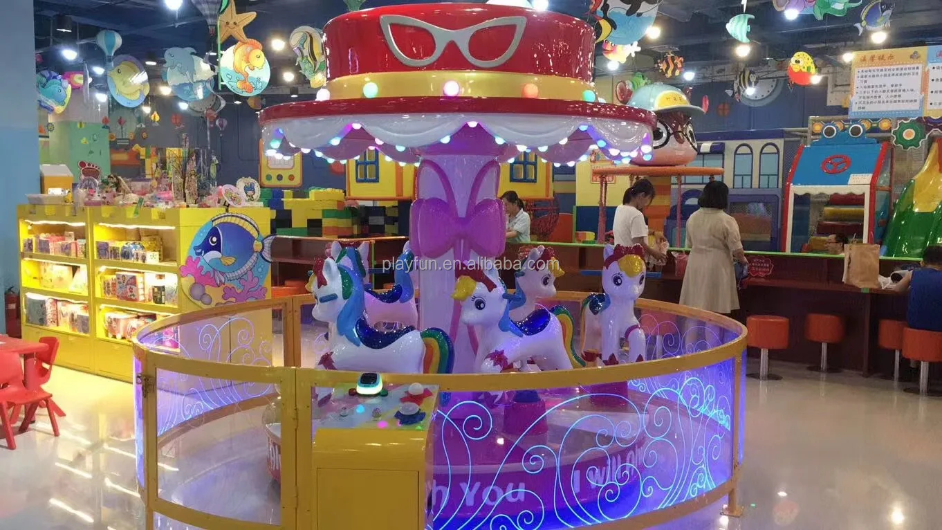 Playfun Carousel - Fun Rides for Kids, 3 Players Capacity