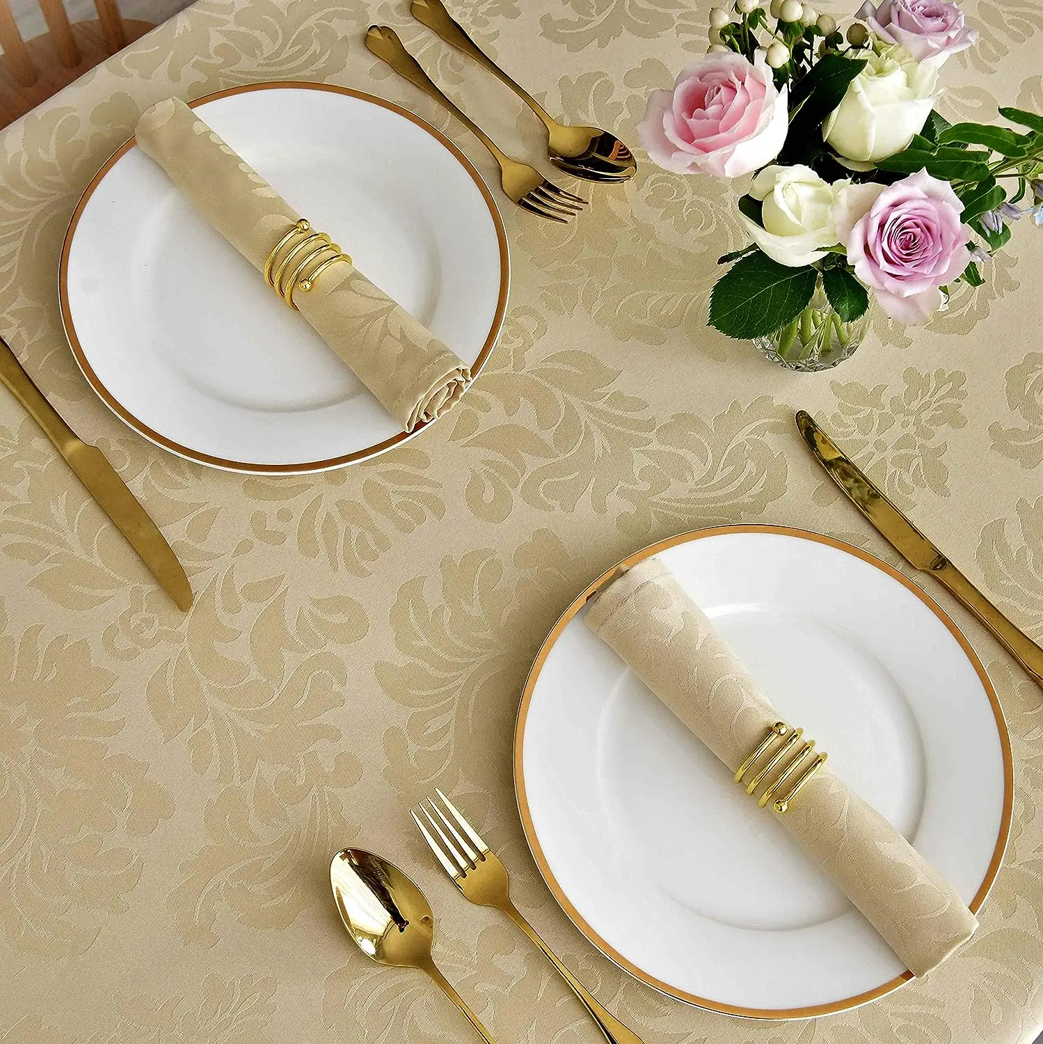 Jacquard Cloth Napkin Pattern Solid Washable Polyester Dinner Napkins ...