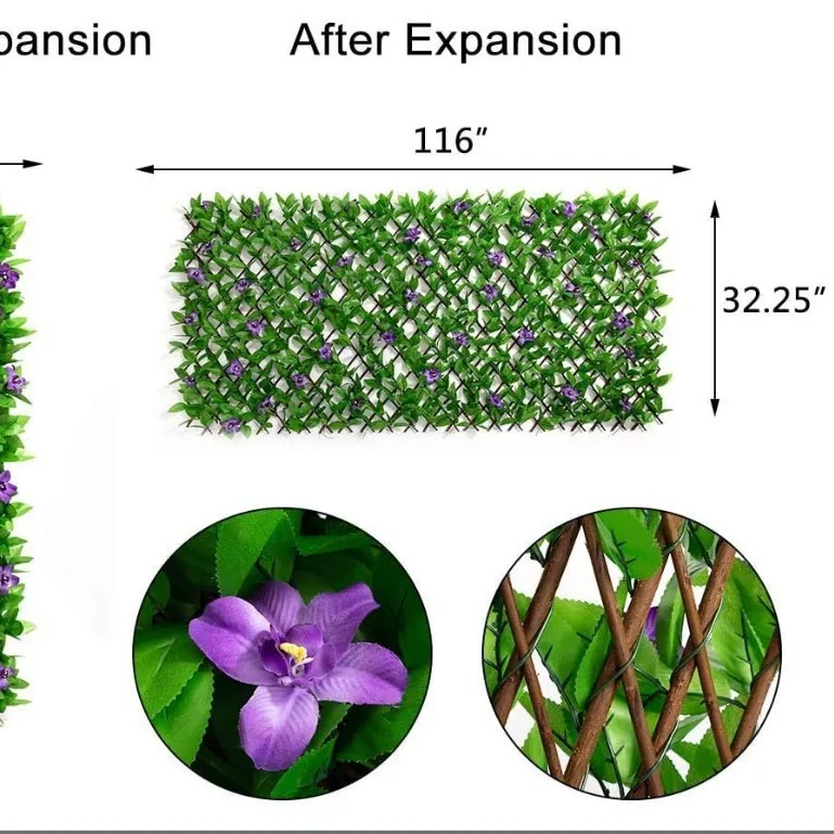 Artificial Fence Telescopic Fence, Artificial Plant Garden, Courtyard ...