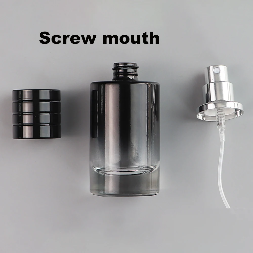 Empty Spray Perfume Bottle Beautiful High End Black Screw Neck 50ml ...