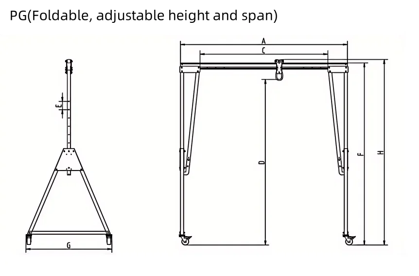 A-frame Gantry Crane Mini Crane 500kg Yacht Lifting Gantry Crane ...