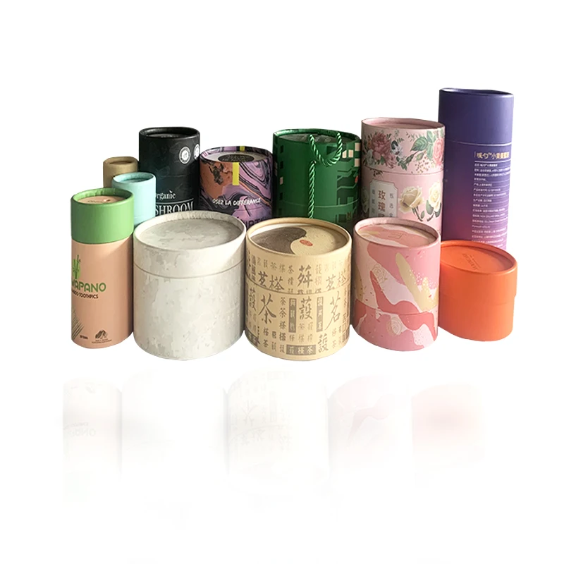 Custom Size Tea Cosmetics Round Packaging Boxes Perfume Cylinder ...