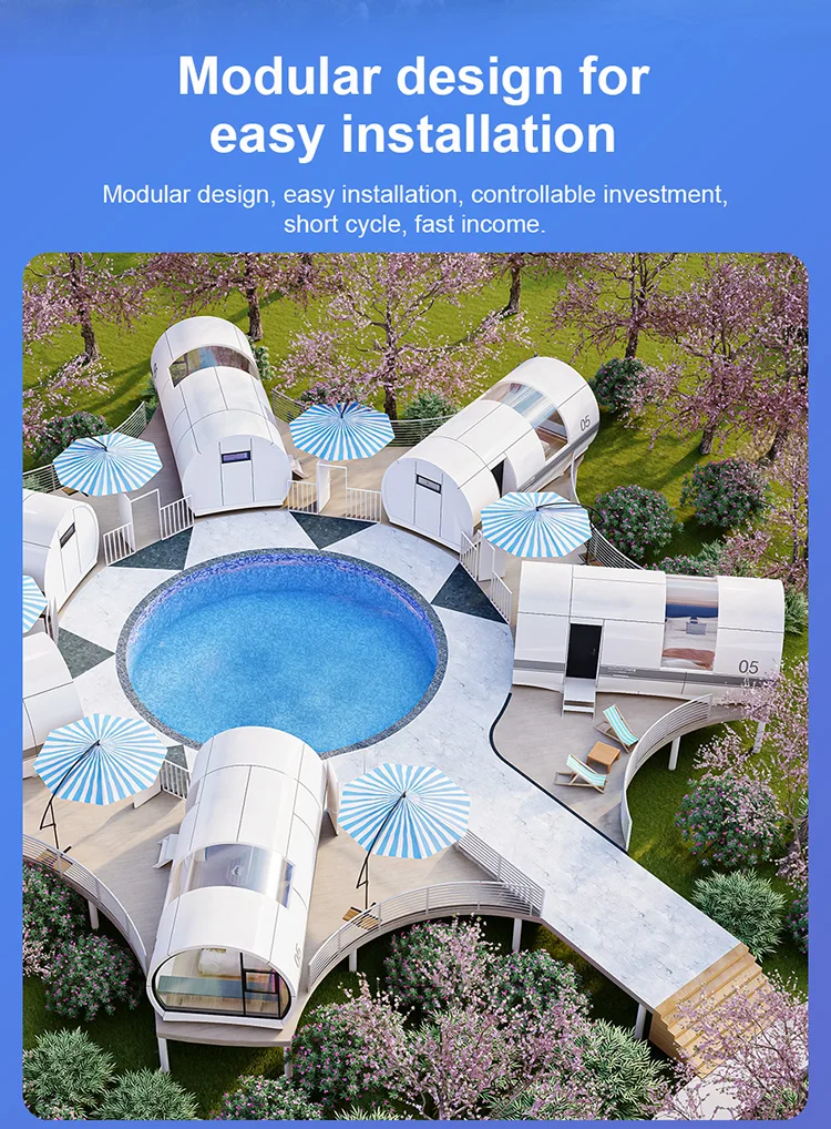 Luxury Space Capsule Houses - Modern Modular Apple Cabins