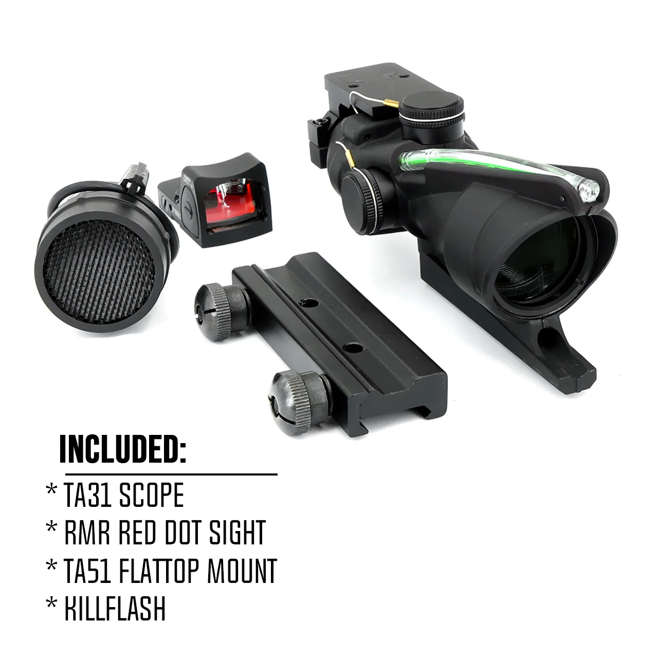 Tactical M4 Reticle Ta31 Green Dot Scope With Rmr Red Dot Sight - Buy ...