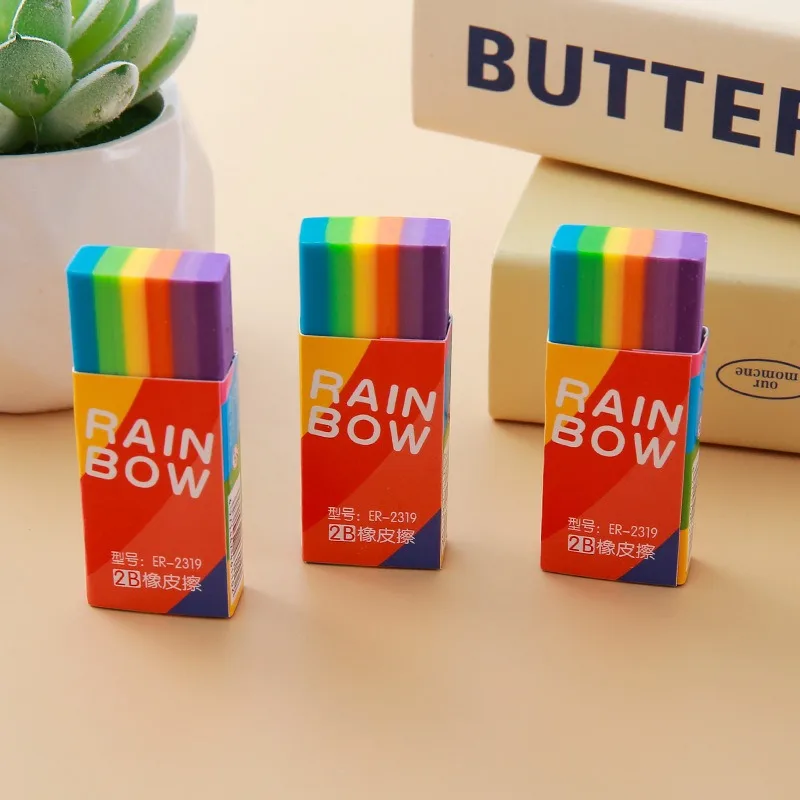 rainbow Slice Eraser Student Back to School Gift Creative Crumb Scent ...