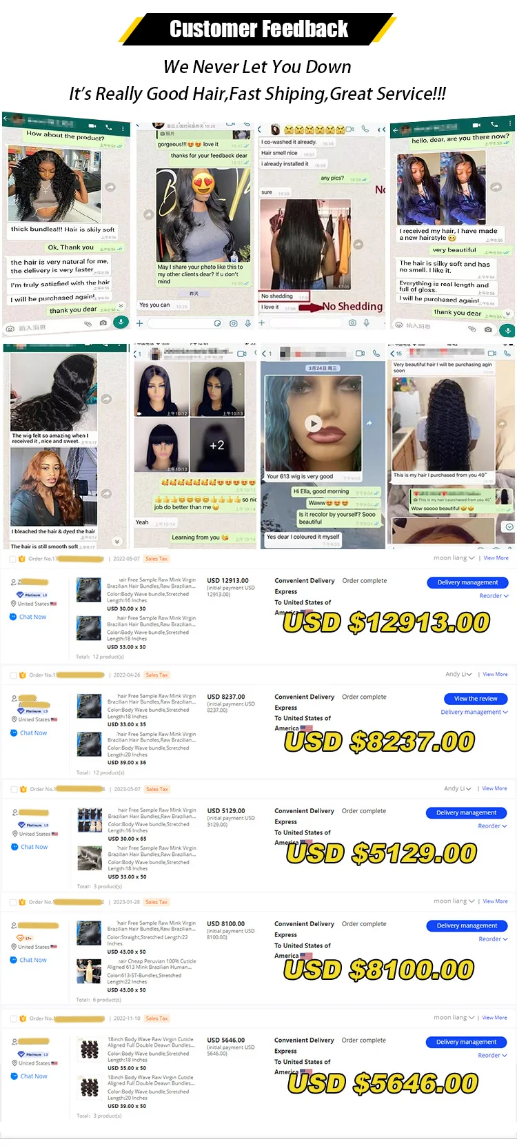 Hot Sales Human Hair 13x4 HD Lace Front Bone Straight Virgin Brazilian ...