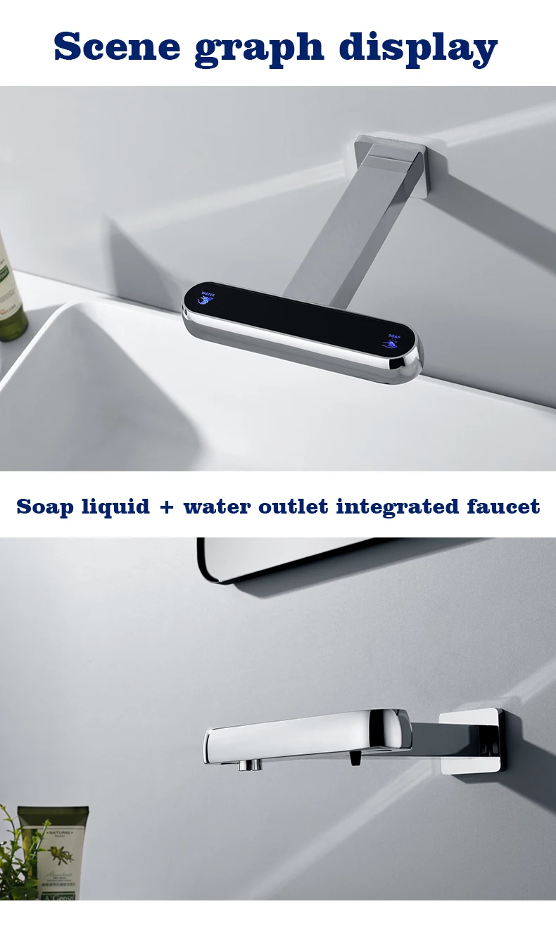 Kitchen Automatic Tap Smart Sink Infrared Faucet Touchless Gold Sensor ...