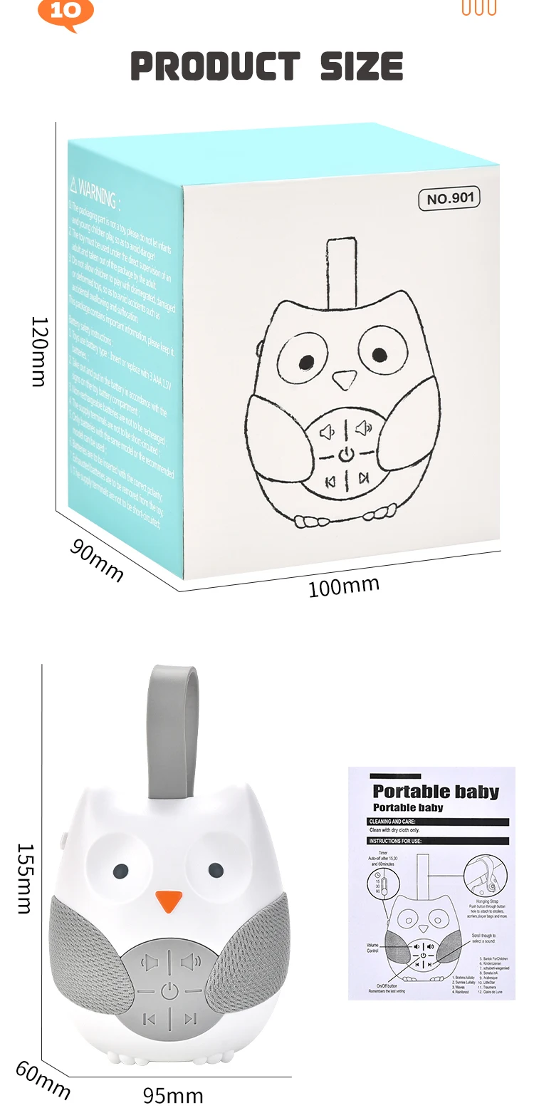 Sleeping Soothing Baby Cartoon Cute Koala And Owl Shape Electric Music ...