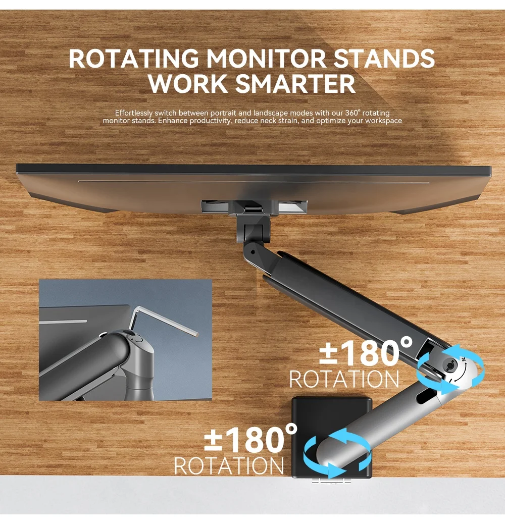 17kg Max Loading Capacity Heavy Duty Single Monitor Arm for 17-35inch ...
