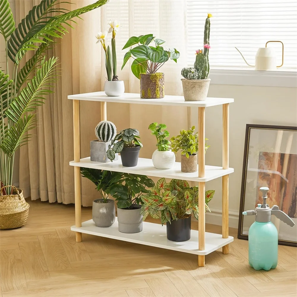 3 Tier Wooden Open Bookcase Bookshelf Storage Multifunctional Display ...