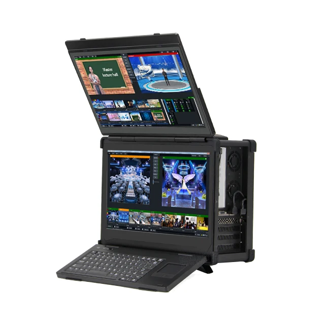Dual Screen Rugged Laptop Computer Live Stream Broadcast Switcher Video ...