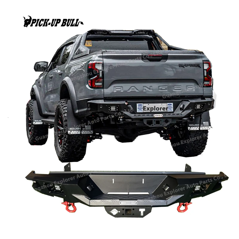 Ramand Steel Rear Bumper For Ranger T9 With Led Lights 4x4 Pick Up ...