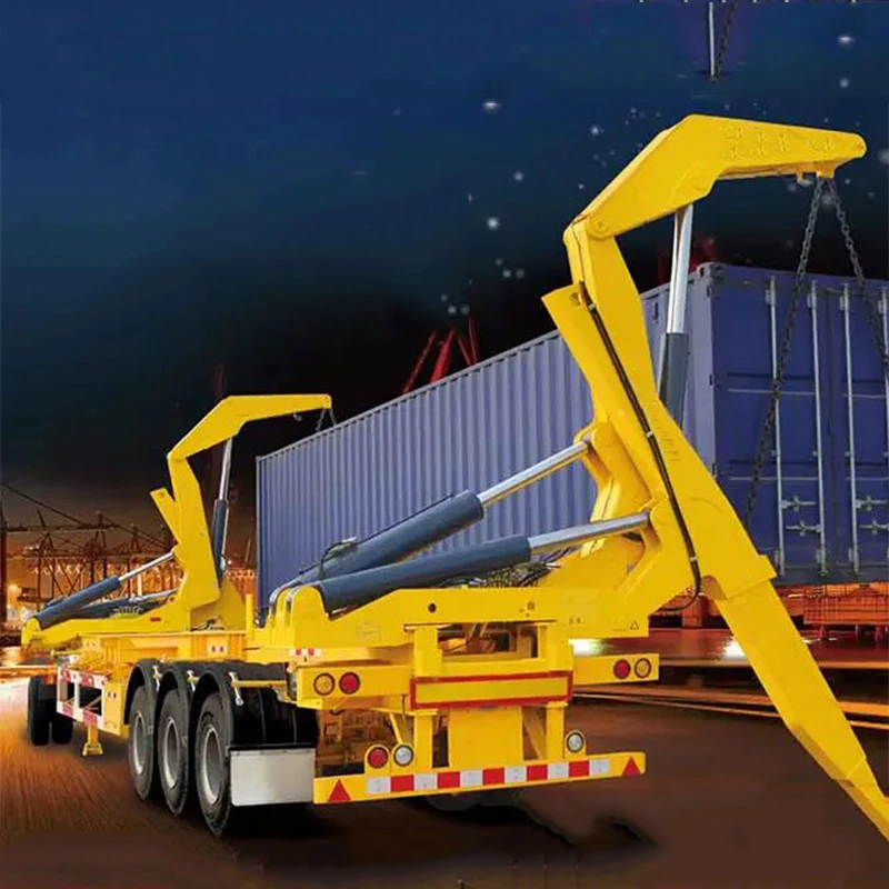 Tri-axle Side Lifter Crane Container Side Loader Trailer for 40ft ...