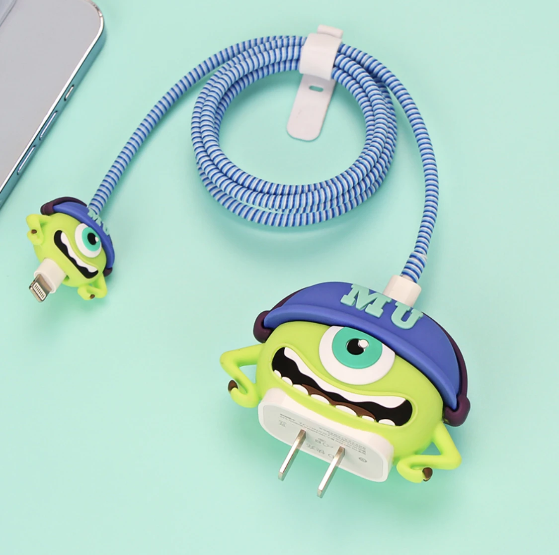 Cute 3D Cartoon Anime Soft Silicone Charger Case for Iphone