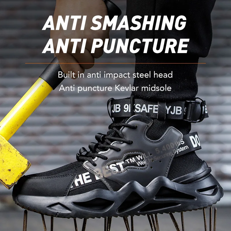 Men's Breathable Steel Toe Safety Shoes With Steel Insole - Buy Steel ...