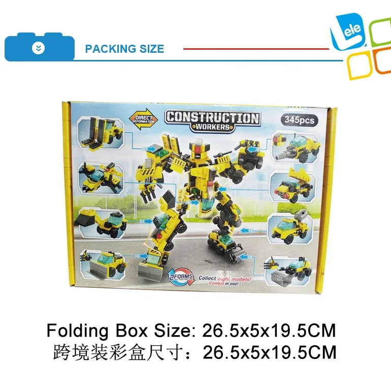 Lele Brother Custom Packaging City Construction Truck Transform Robot 8 ...