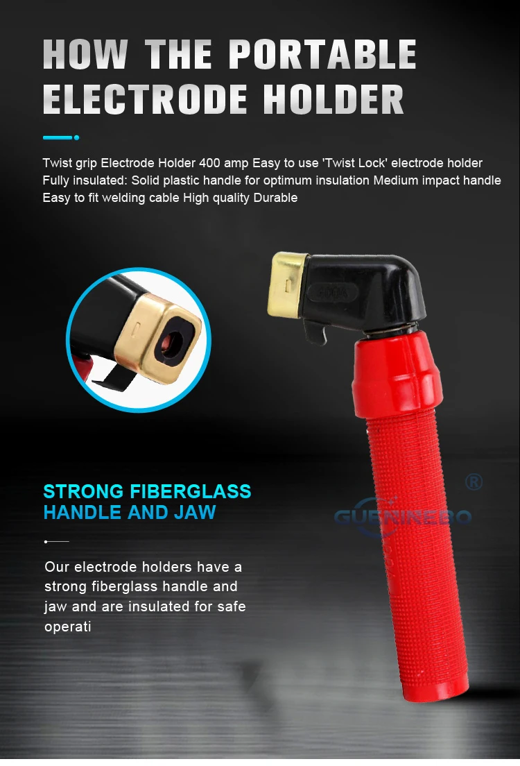 400a 600a Twist Grip Lc Type Yellow Red Handle Welding Electrode Holder ...