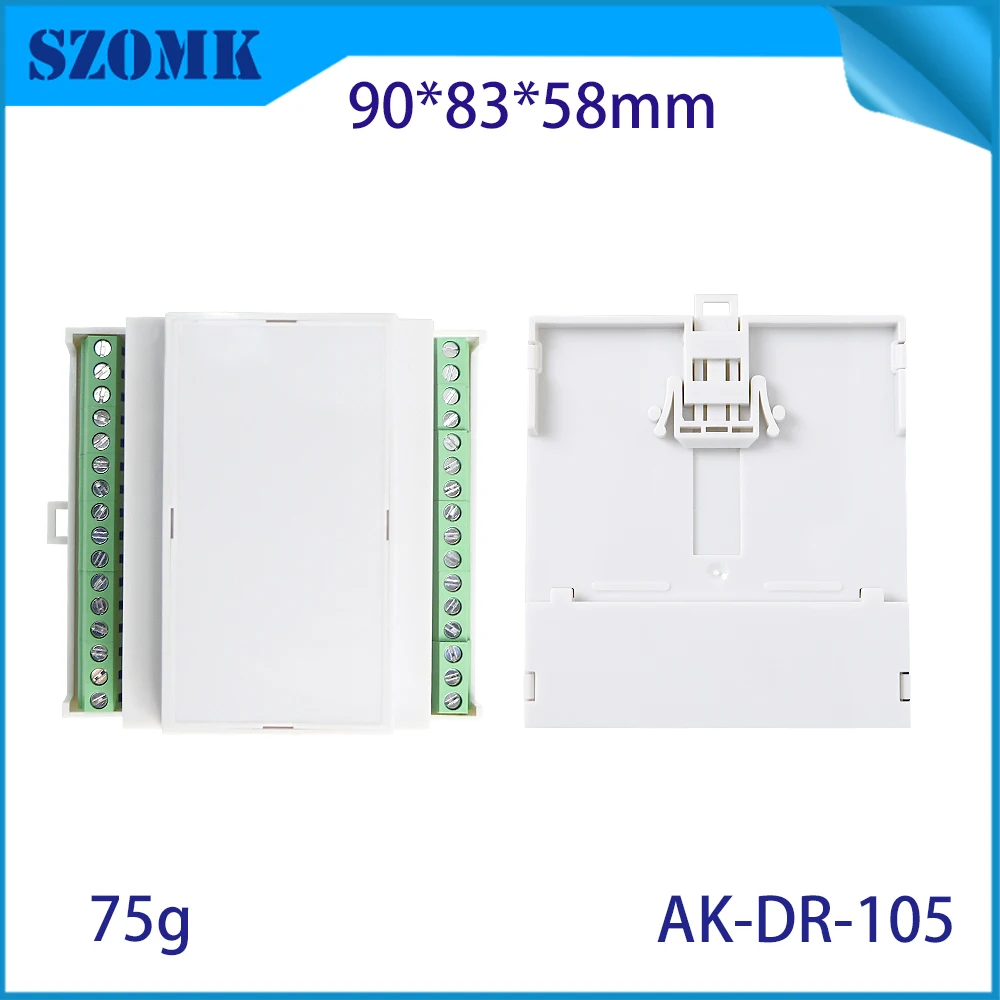 83.6x90.2x57.5mm Din Rail Terminal Blocks 15 Pins End Stopper ...