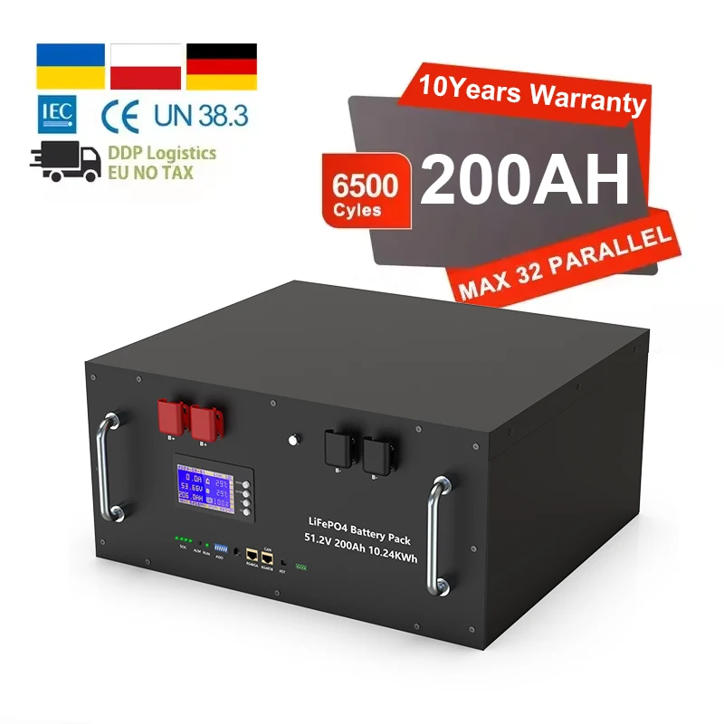 CERRNSS 51.2V Lithium Battery - 6500+ Cycles for Energy Storage