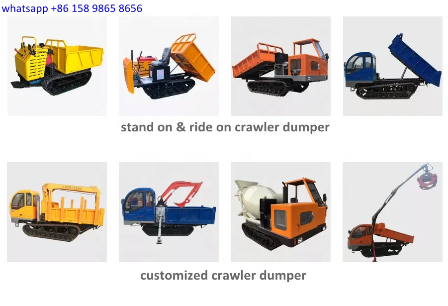 Chinese handy mini transporter 500kg scissor lift small tracked dumper ...
