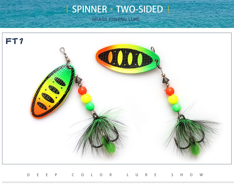 W.P.E Custommade Spinner Lure 8.8g/13g/20.5g Metal Spoon Lure Hard Bait ...