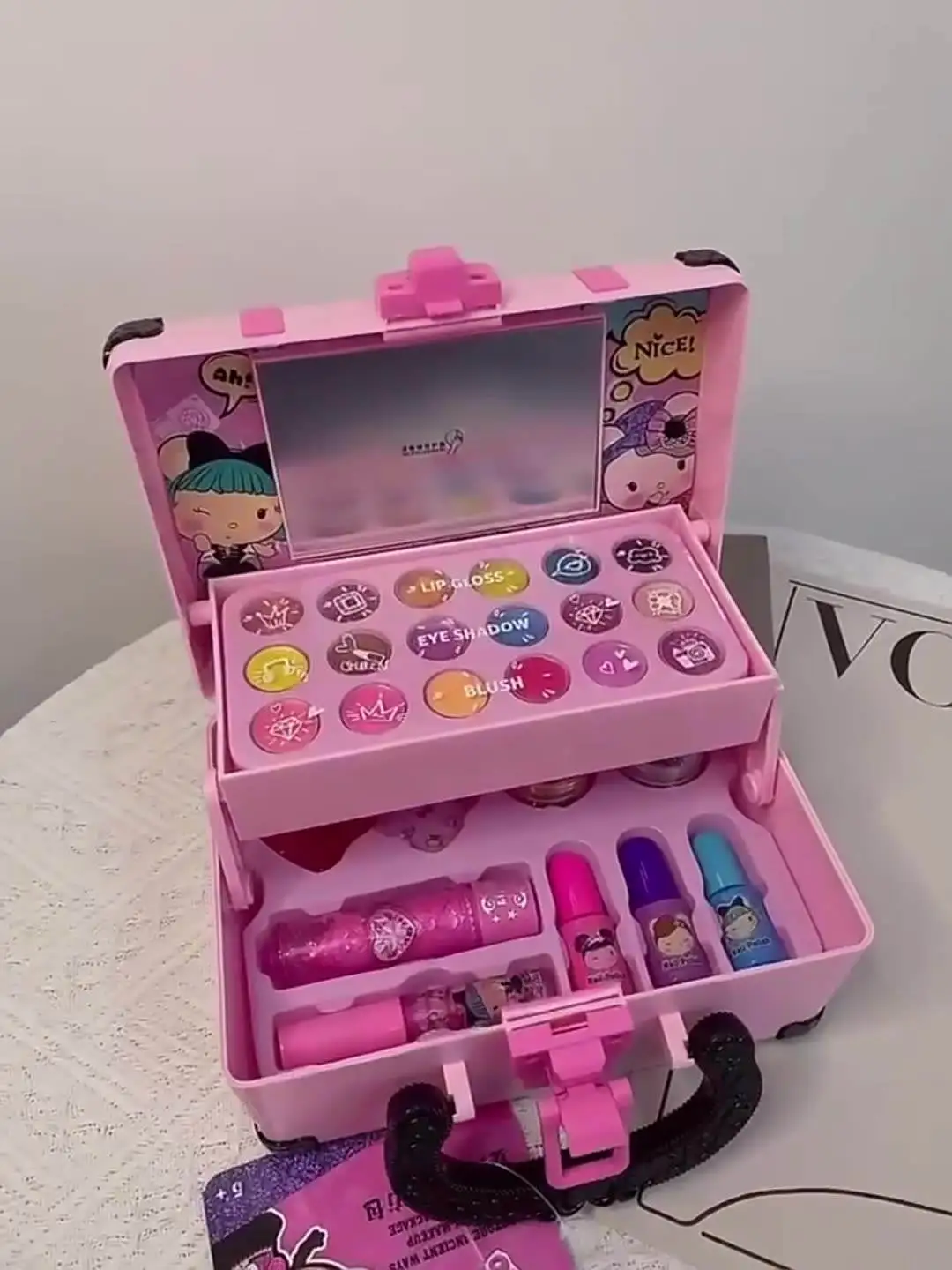 Girl Makeup Kit For Kid Washable Non-toxic Girl Makeup Set Toy For Kids ...