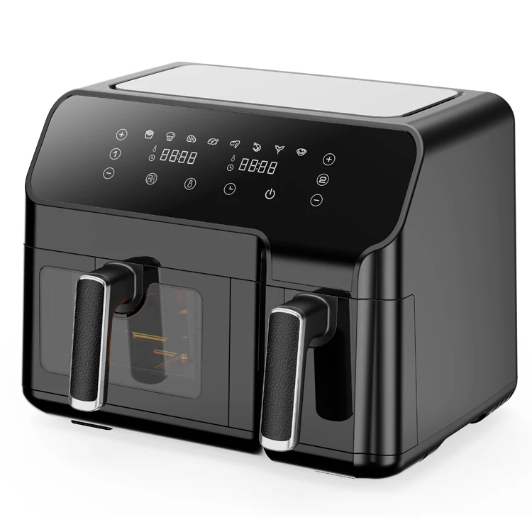 Large Capacity Touch Screen Visual Window Smart Double Dual Air Fryer ...