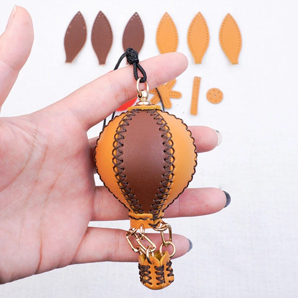 DIY Handmade Genuine Leather Balloon Key Chain Holder