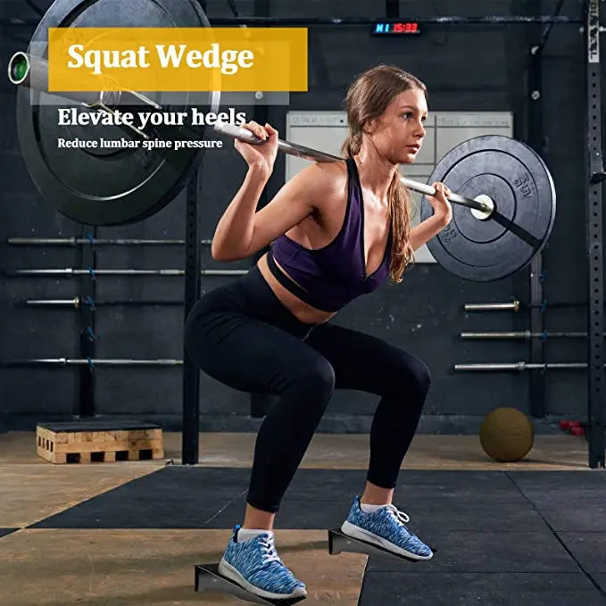 Wellshow Sport Heavy Duty Steel Squat Wedge Anti-slip Squat Wedge Block ...