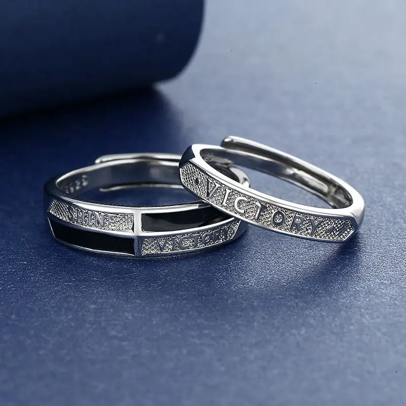 Valentine's Day Gift Men Women Couple Promise Ring For Wedding Finger ...