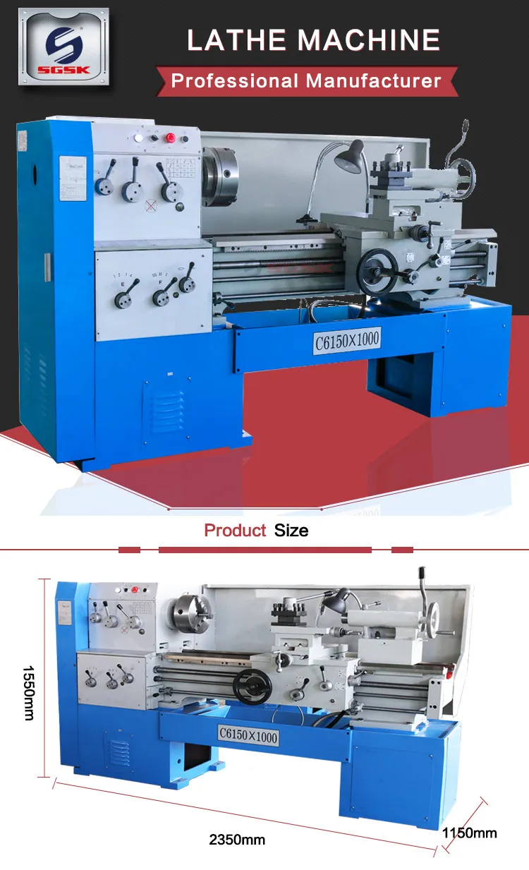 Mechanical Lathe Machine C6250 Lathe Machine Operation - Buy Lathe ...