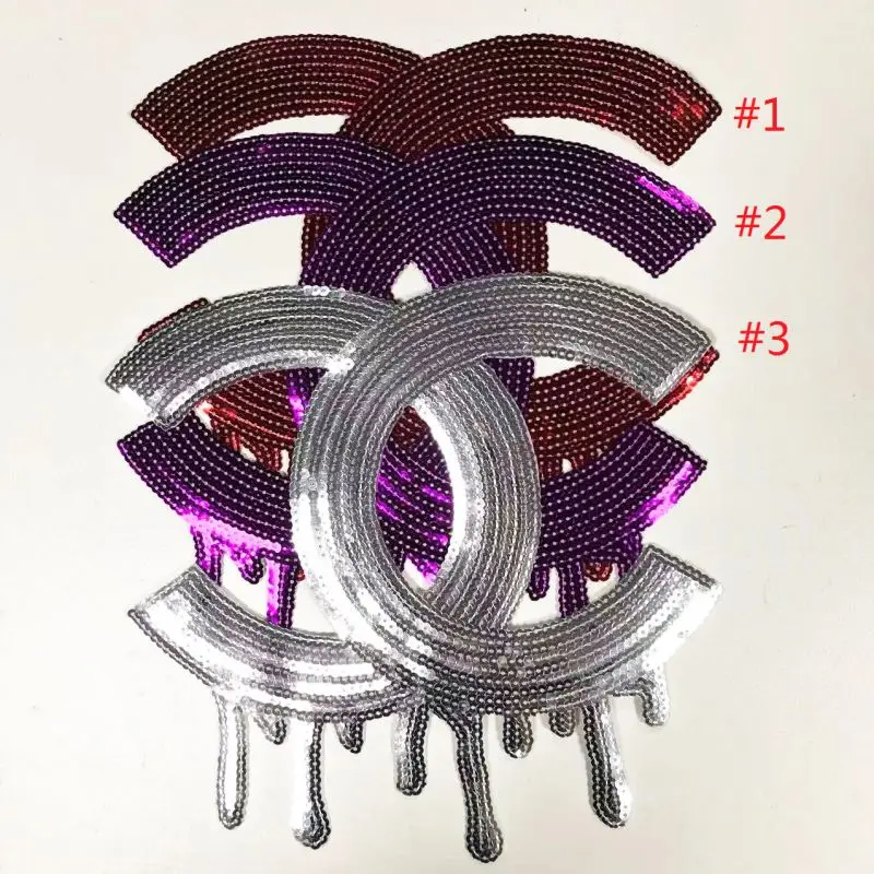 Custom Cc Sequin Patch 2019 Trendy Embroidery Letter Patch With Charm ...