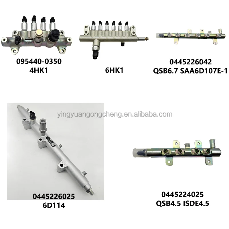 High Pressure Diesel Engine Common Rail Assembly 095440-0350 0445226025 ...