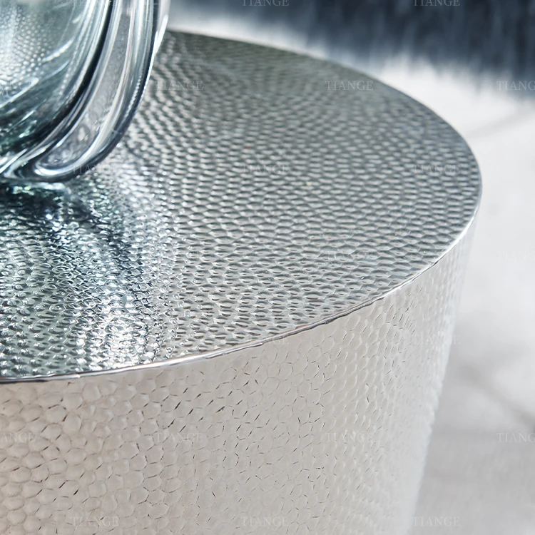 Cairo Coffee Table Frame In Hand-chased Tinplated Brass With Wood ...