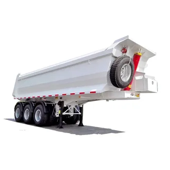Tipper Semi Trailer Hydraulic 3axl Load 100t Back Flip Sand Stone Cargo ...