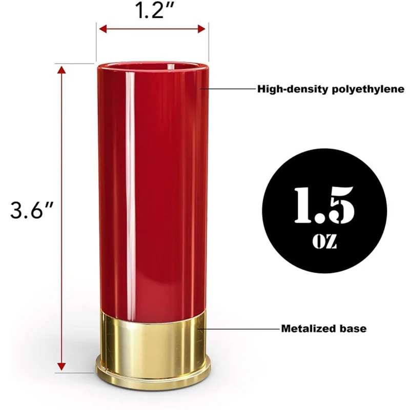 Customized Logo Mini Plastic Red Color Thick Bottom Custom Shotgun ...
