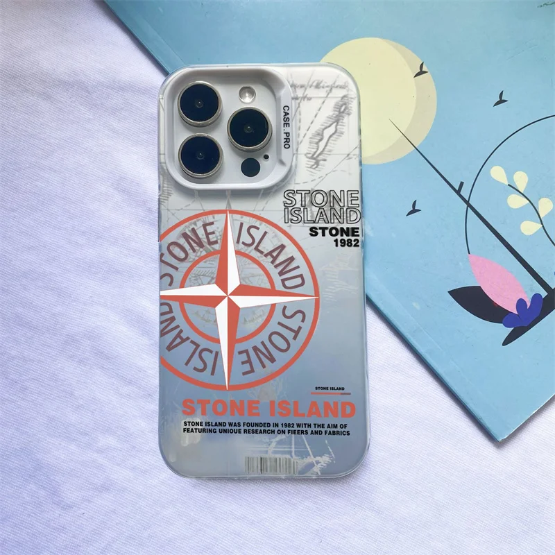 Gradient Stone Island Phone Case for Iphone 11-15 Pro Max