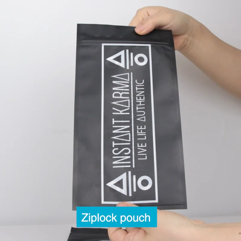 Custom Printed Ziplock Bags Socks Zipper Bag Resealable Pouch Matte ...