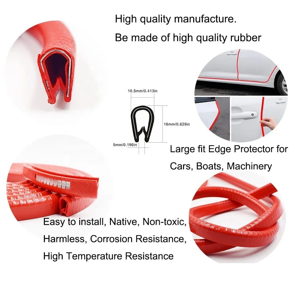 Motorcycle Open Face Helmet Edging Rubber Molding Trim 8.5x6mm